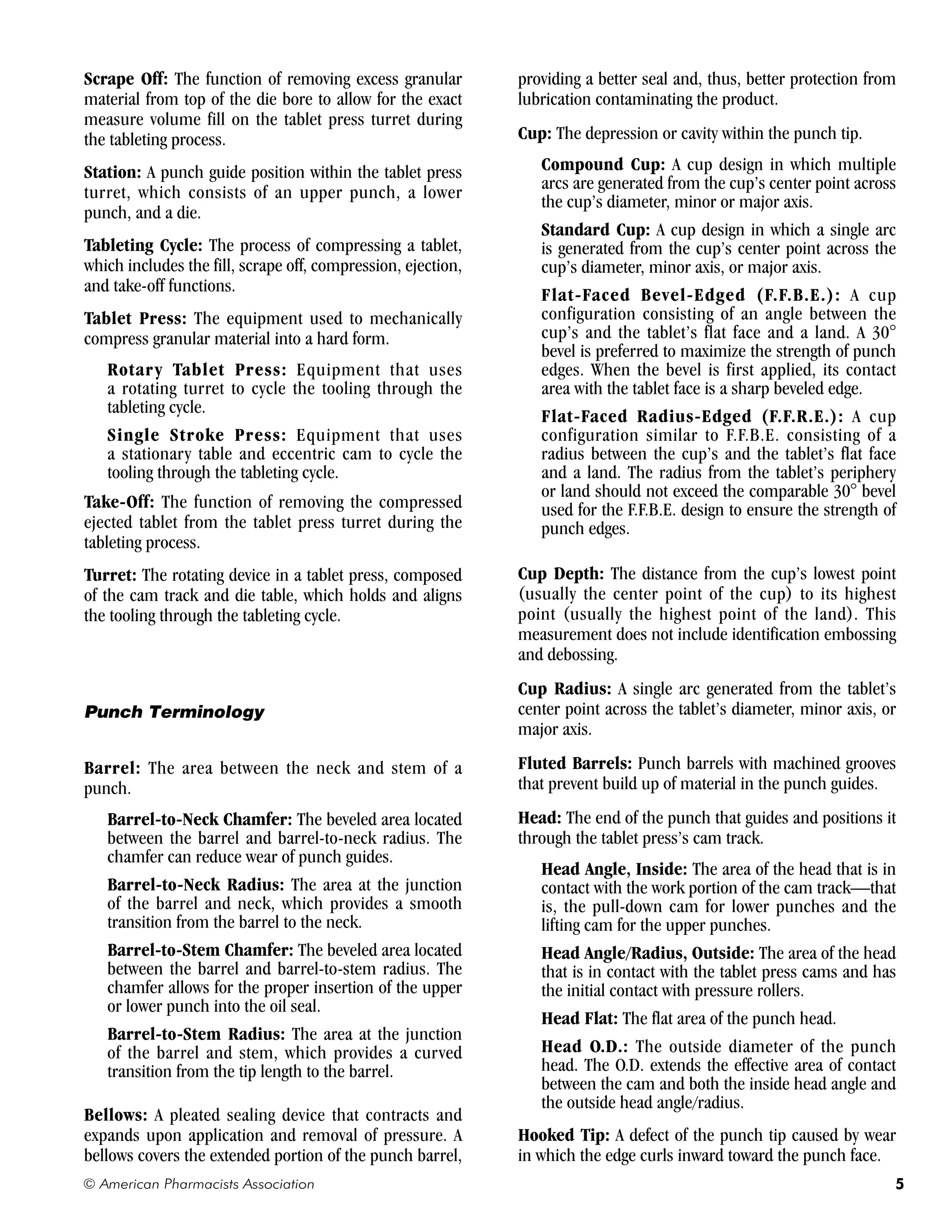 Tableting specifications manual | PDF