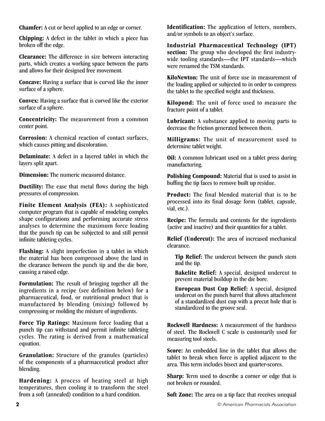 Tableting specifications manual | PDF