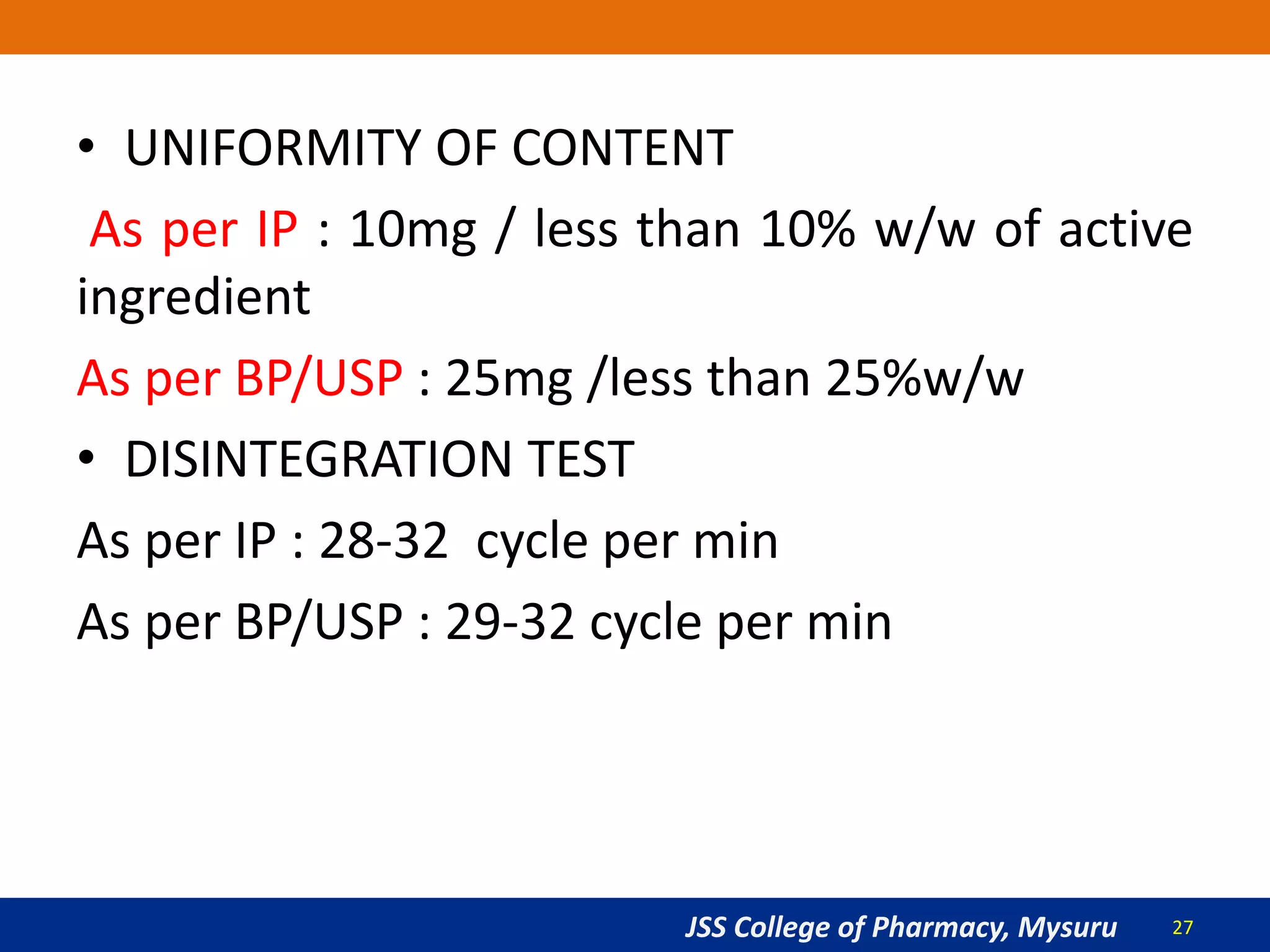 Tablet manufacturing process | PPTX