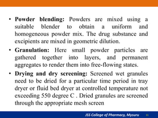 Tablet manufacturing process | PPTX