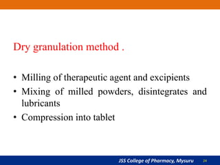 Tablet manufacturing process | PPTX