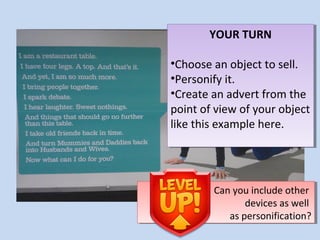 Personification in Adverts | PPT