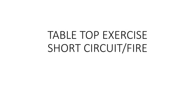 Table Top exercise-FIRE (1) (1).pptx | Fitness and Exercise | Healthy Living