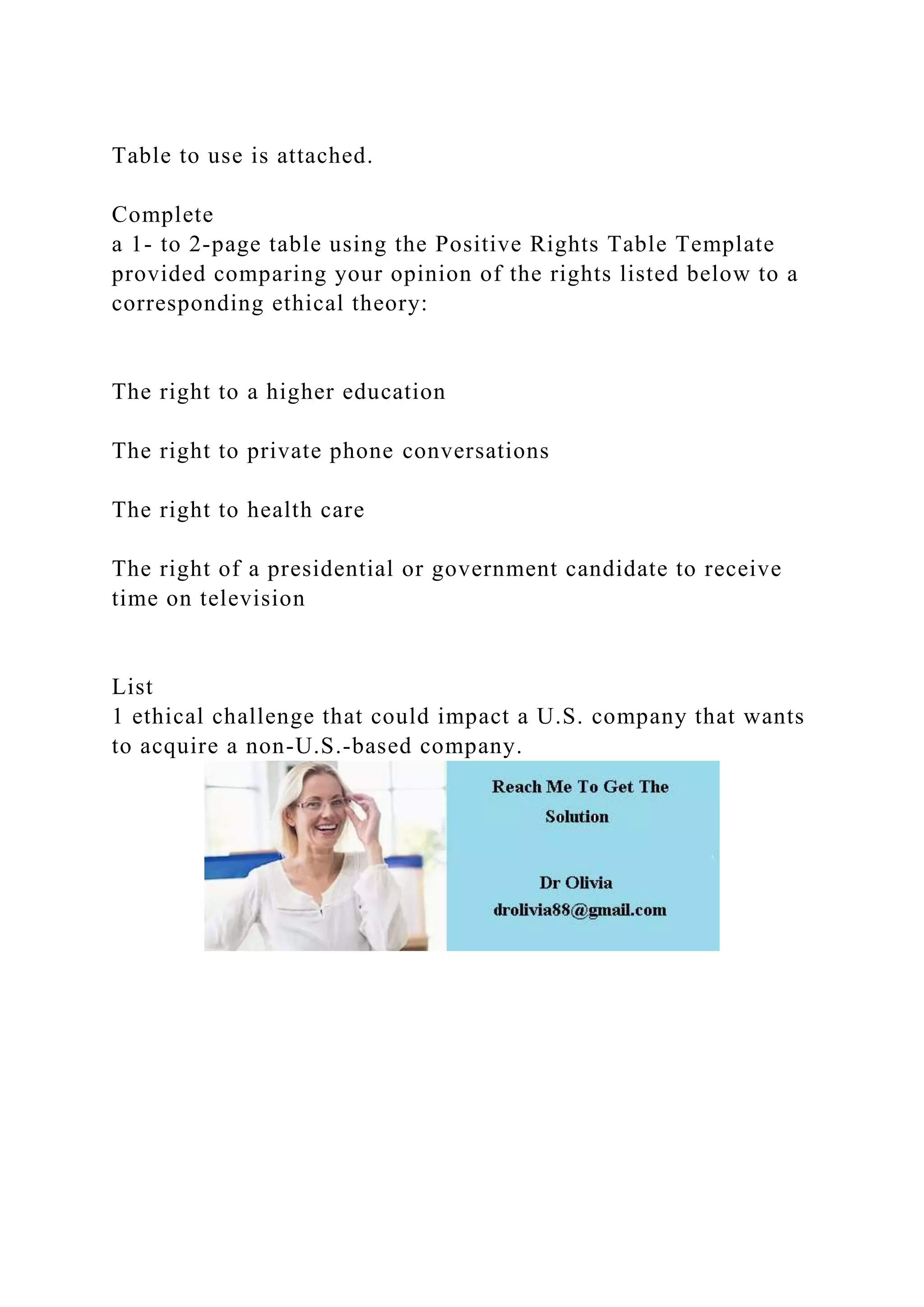 Table to use is attached.Complete a 1- to 2-page table using t.docx
