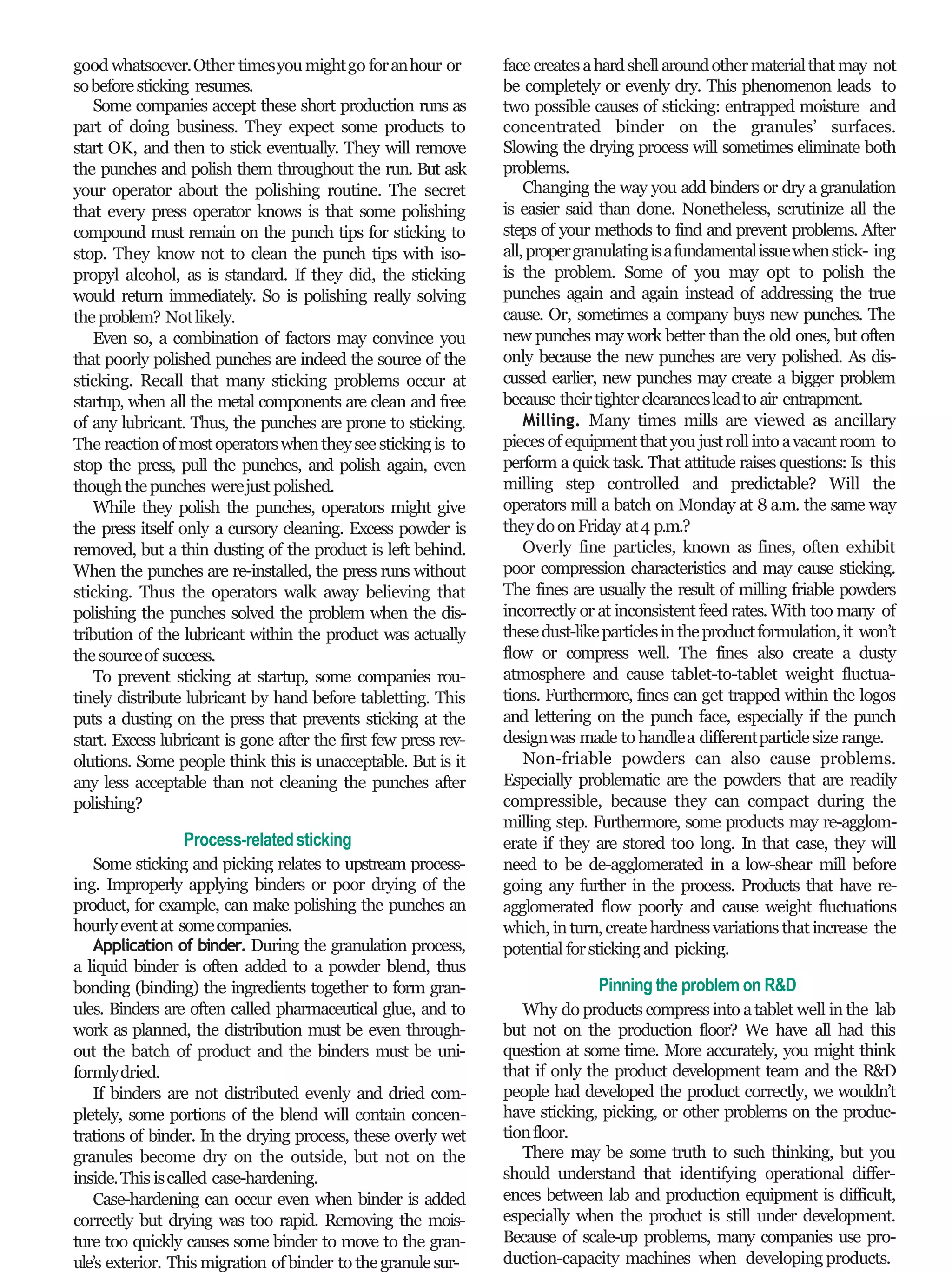 Tablet press operation: Sticking and Picking | PPTX