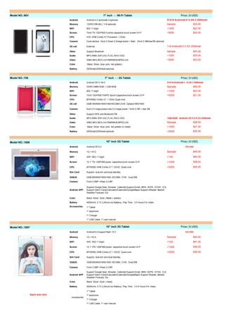 Tablet price list 2019 mikitech | PDF