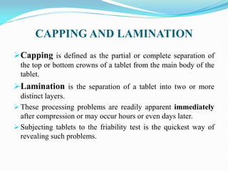 Tableting compression challenges with solutions | PDF