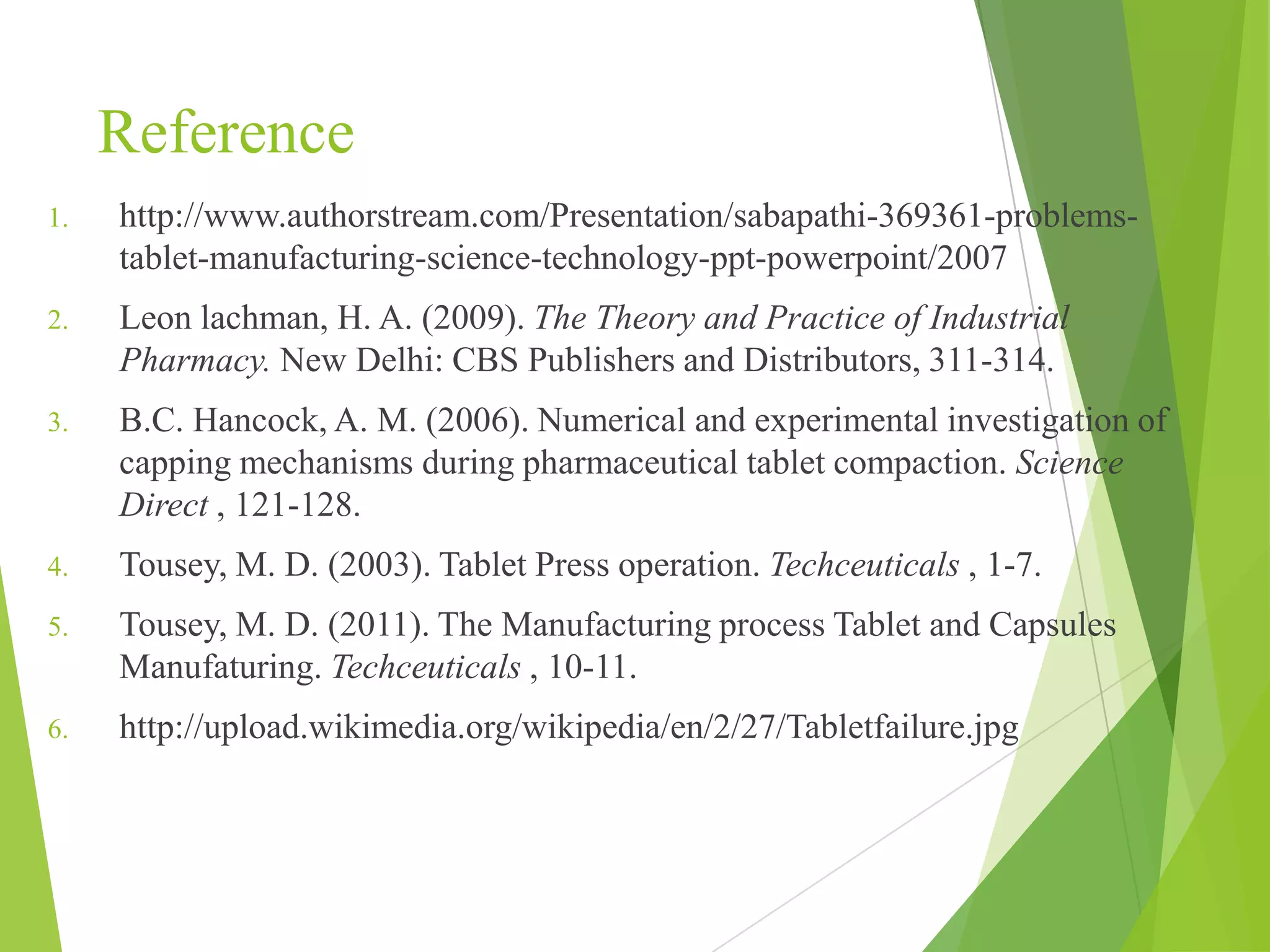 Tablet processing problems | PPTX