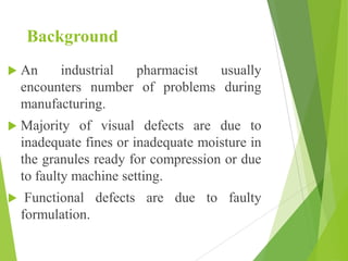 Tablet processing problems | PPTX