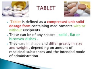 Tablets Problems Pharmaceutical Dosage Forms