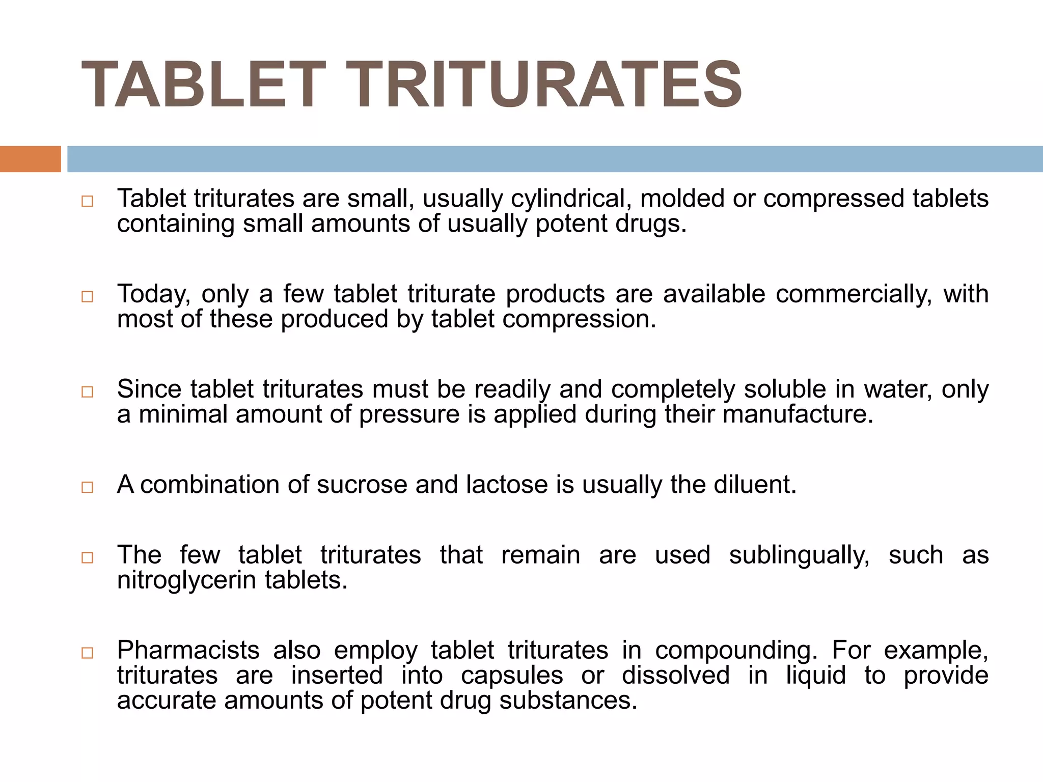 Tablets - Pharmaceutics | PPTX