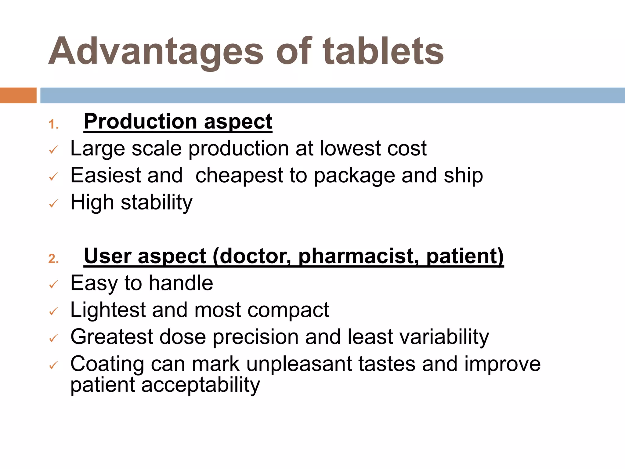 Tablets - Pharmaceutics | PPTX