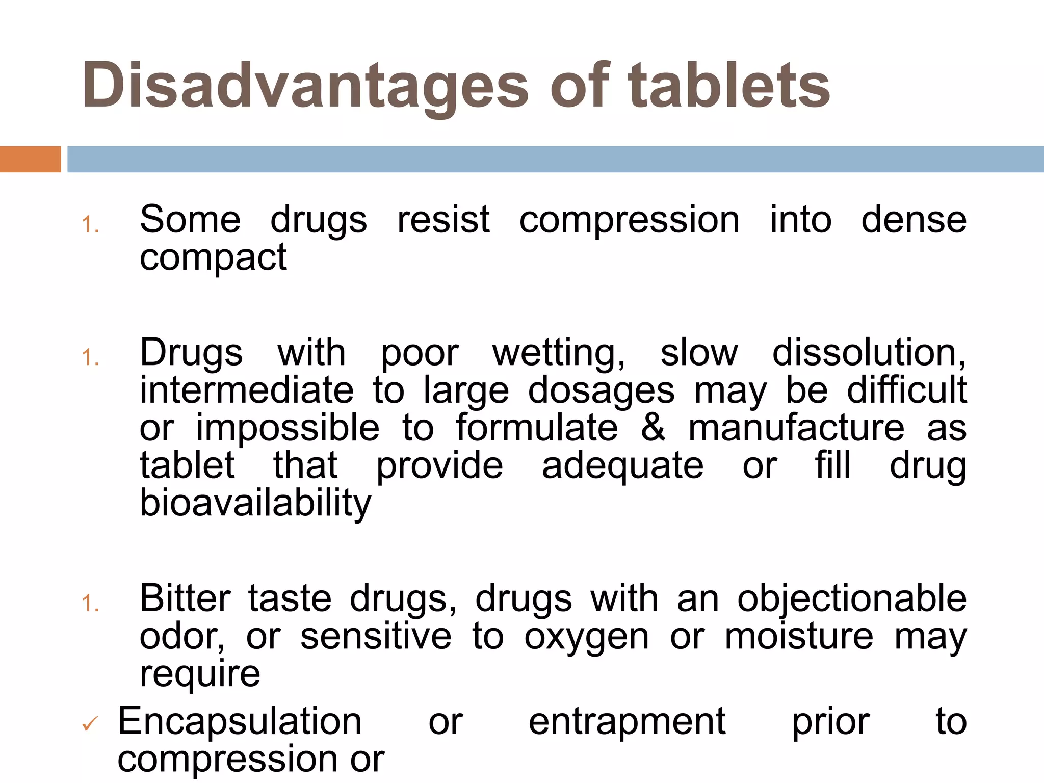 Tablets - Pharmaceutics | PPTX