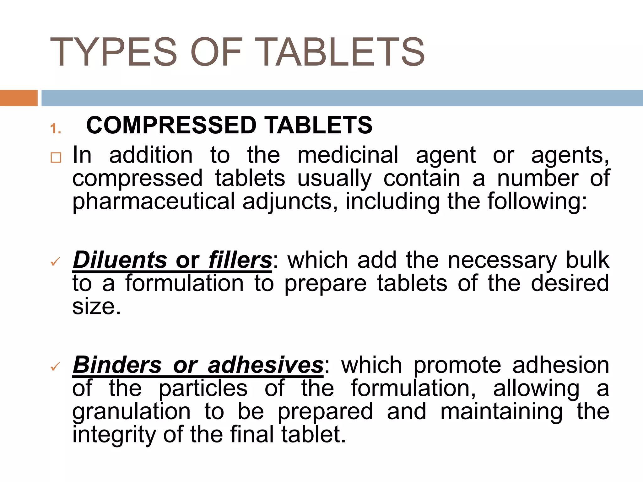 Tablets - Pharmaceutics | PPTX