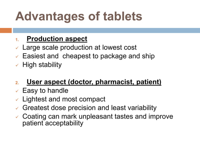Tablets - Pharmaceutics | PPTX | Digestive Disorders | Diseases and ...