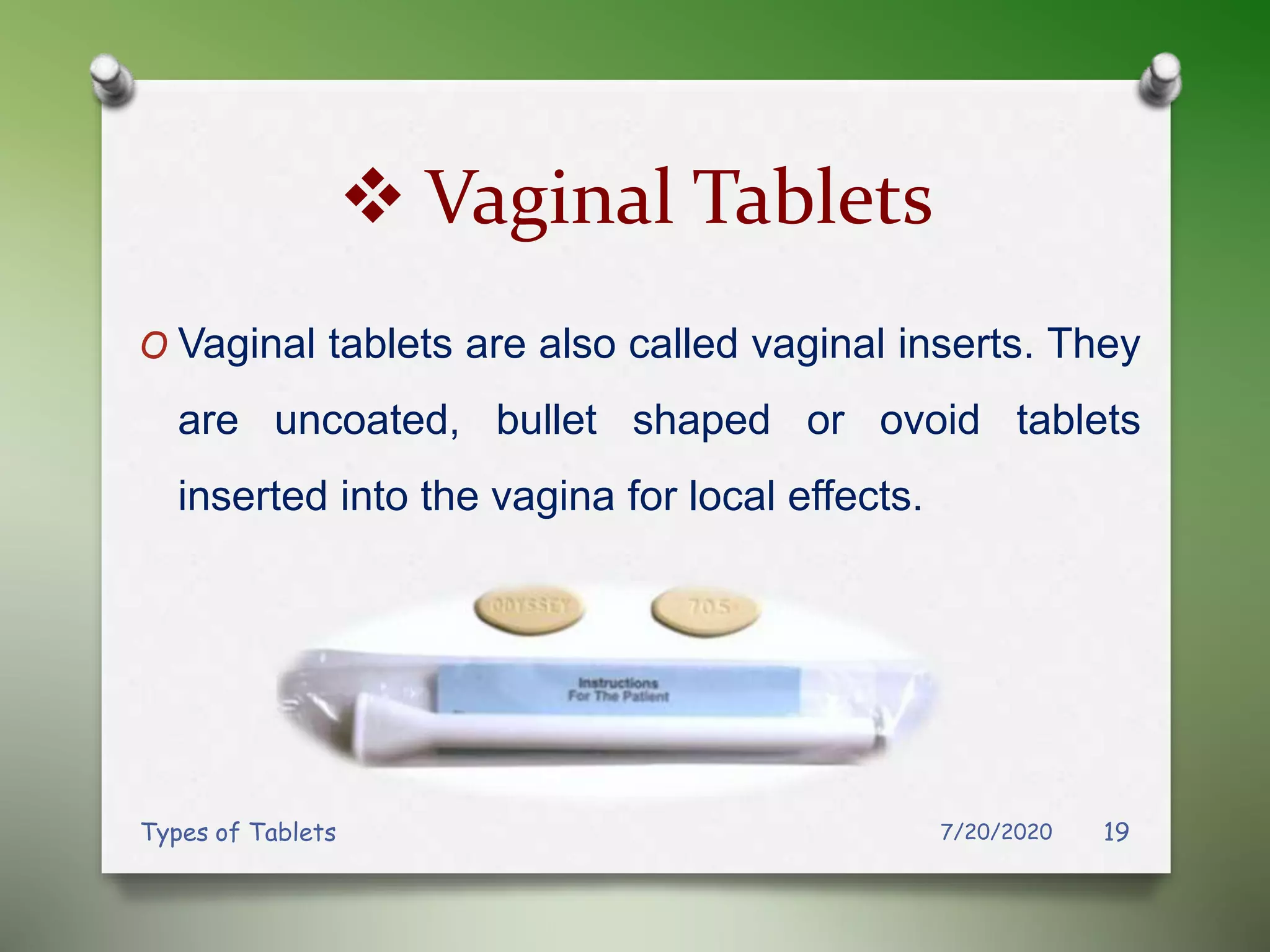 Tablets (Types of tablets) | PPTX