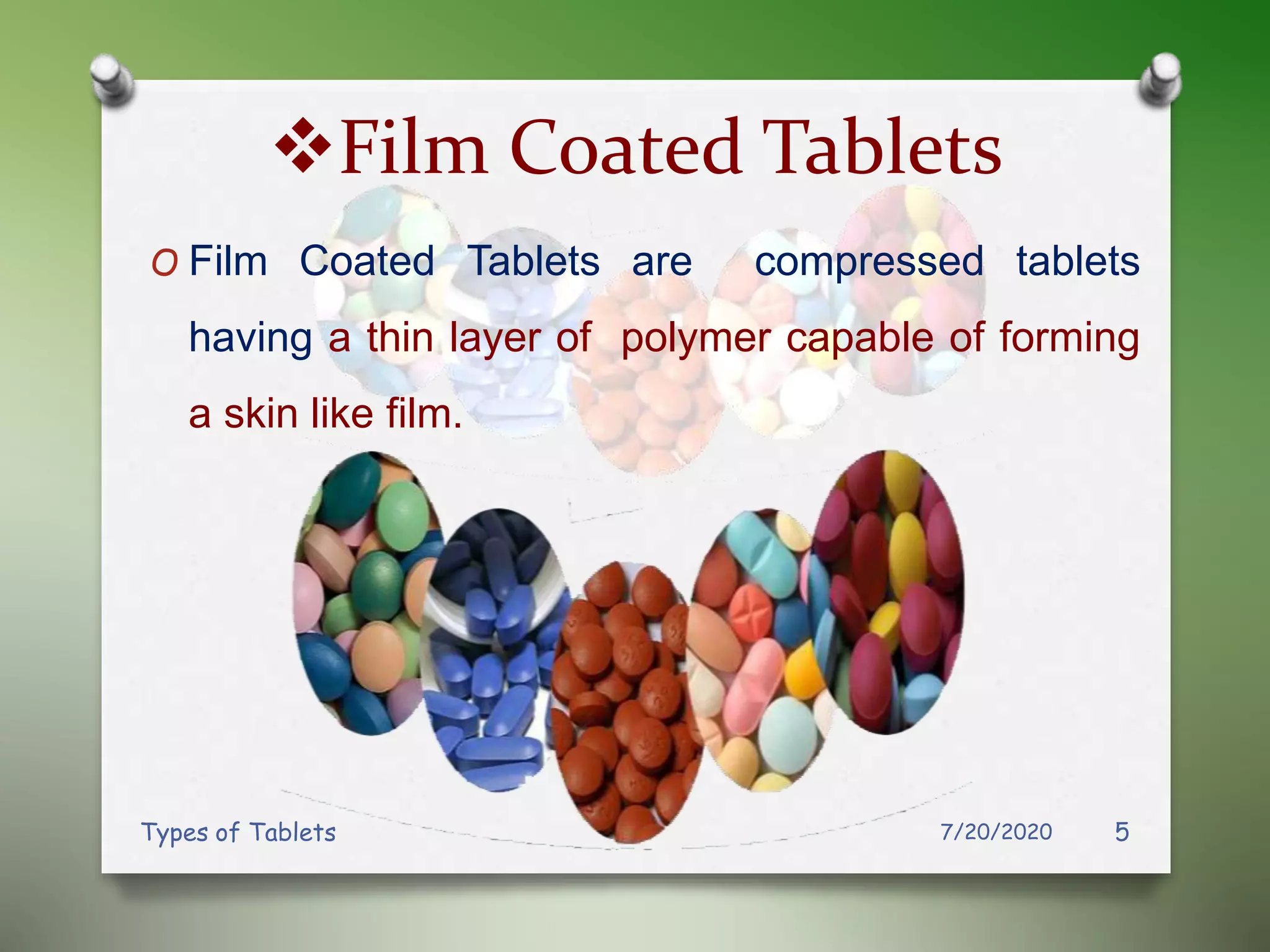 Tablets (Types of tablets) | PPTX