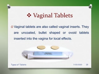 Tablets (Types of tablets) | PPTX