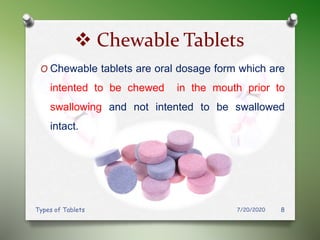 Tablets (Types of tablets) | PPTX