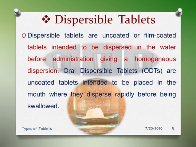 Tablets (Types of tablets) | PPTX