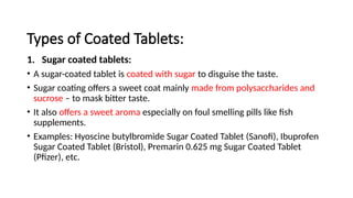 TABLETS- Coated & uncoated tablet, various modified release tablets | PPTX