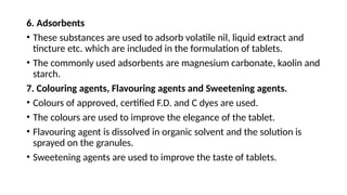 TABLETS- Coated & uncoated tablet, various modified release tablets | PPTX