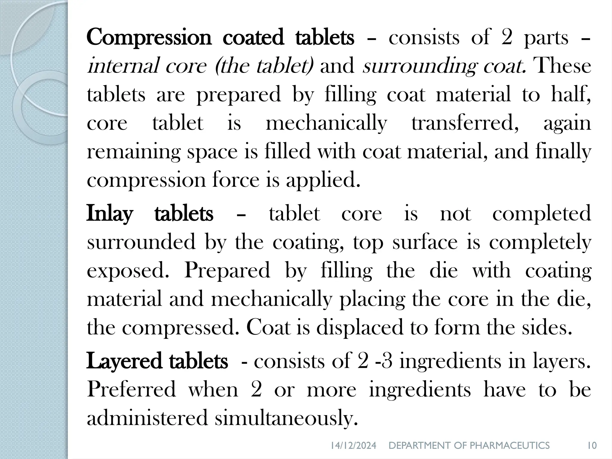 TABLETS.pptx PREPARATION EVALUATION OF TABLETS | PPTX