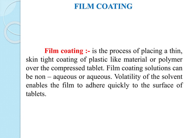 TABLET COATING | PPTX