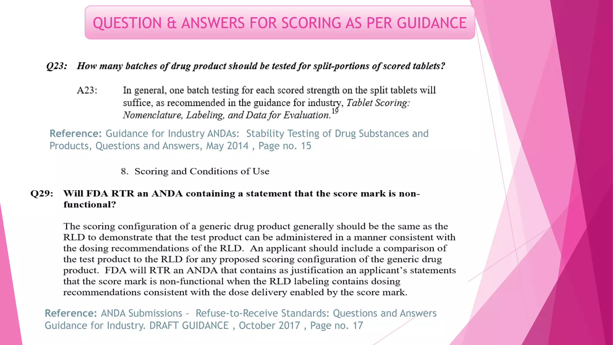 Guidance For Industry Tablet Scoring: Nomenclature, Labeling, and Data ...