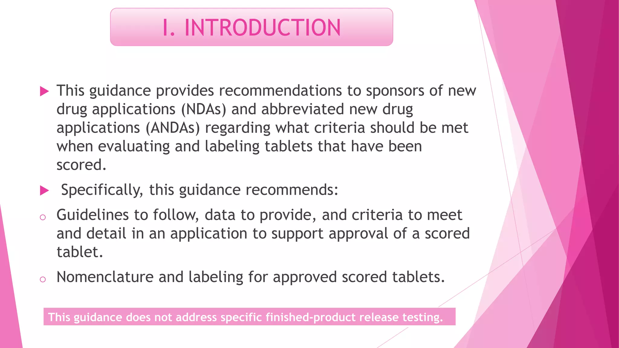 Guidance For Industry Tablet Scoring: Nomenclature, Labeling, and Data ...