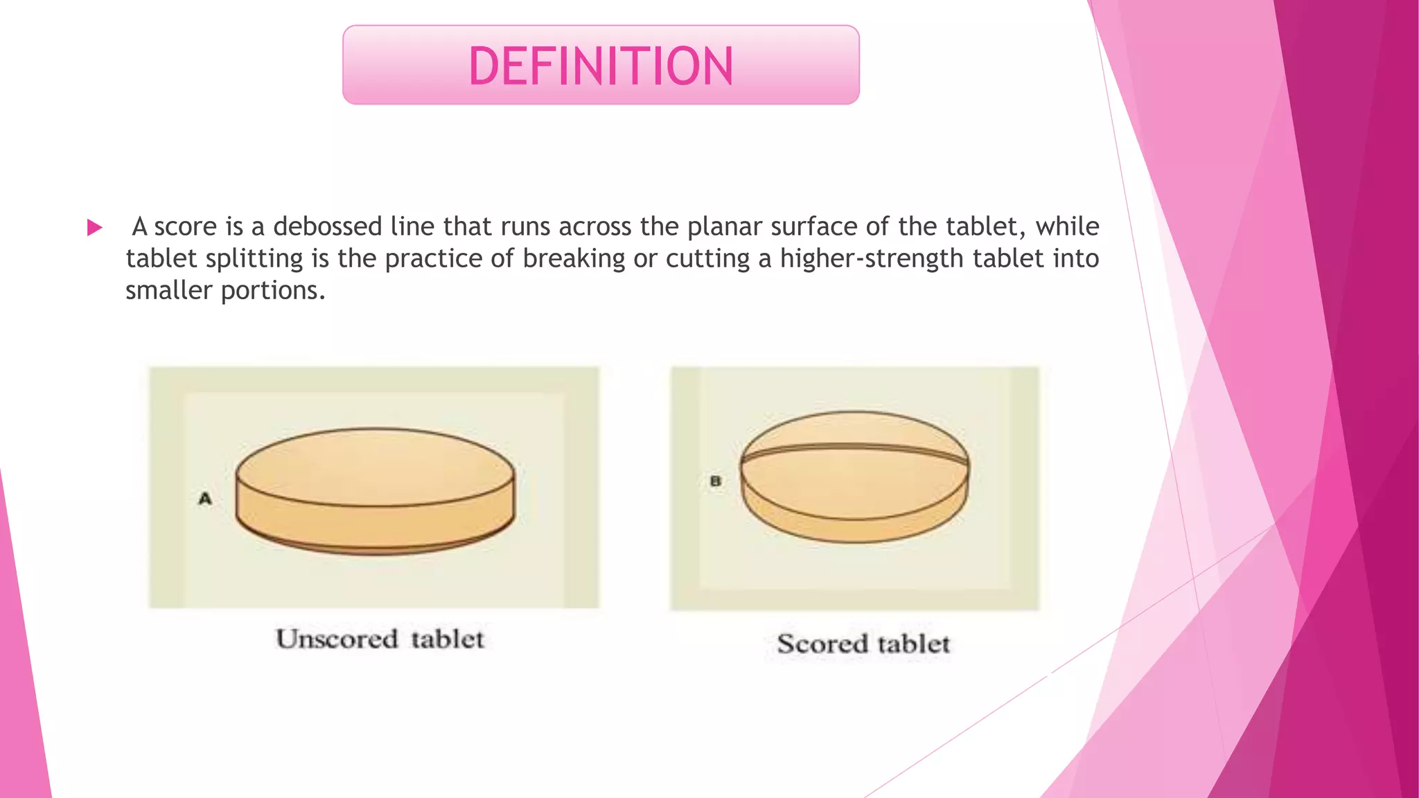 Guidance For Industry Tablet Scoring: Nomenclature, Labeling, and Data ...