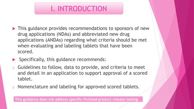 Guidance For Industry Tablet Scoring: Nomenclature, Labeling, and Data ...