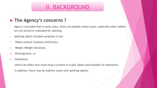 Guidance For Industry Tablet Scoring: Nomenclature, Labeling, and Data ...