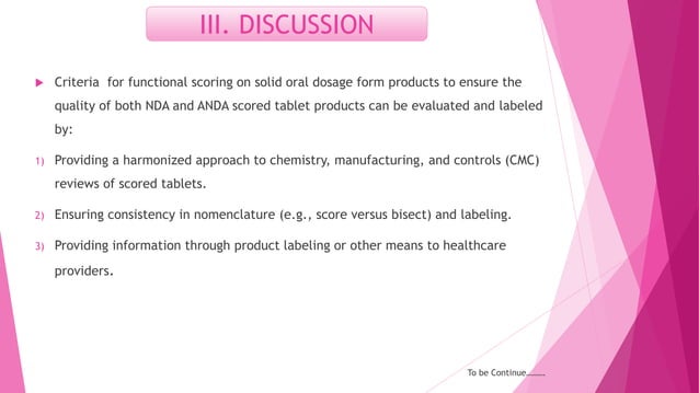 Guidance For Industry Tablet Scoring: Nomenclature, Labeling, and Data ...