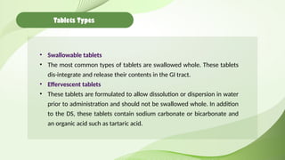 General Overview about Tablets Dosage form.pptx