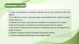 Introduction about Tablets Dosage form.pptx