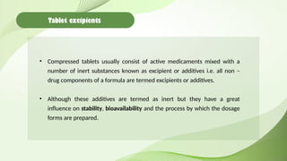 Introduction about Tablets Dosage form.pptx