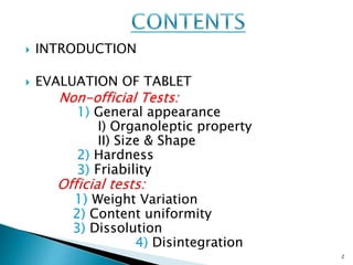 Tablet Evaluation | PPTX