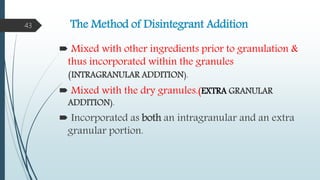 Tablets formulation | PPTX