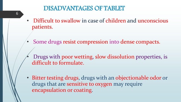 Tablets formulation | PPTX