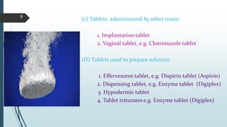 Tablets formulation | PPTX