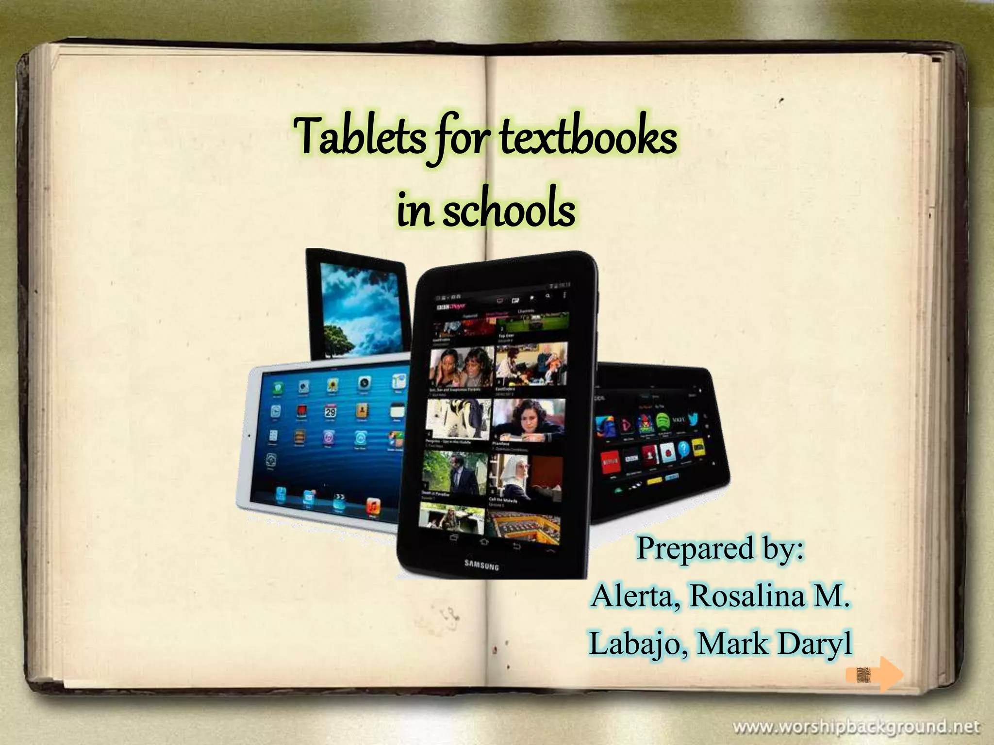 Tablets Replacing Textbooks in Schools | PPT