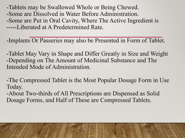 Solid dosage form: Tablet advantage, disadvantage | PPT
