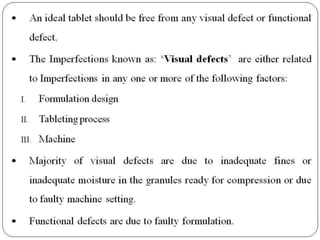 Tablet Manufacturing and basic problems | PPT