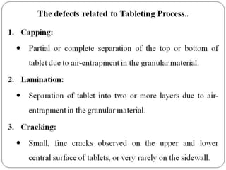 Tablet Manufacturing and basic problems | PPT