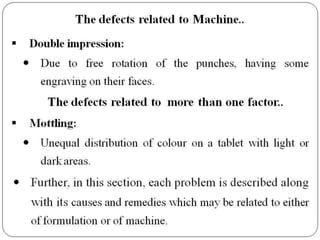 Tablet Manufacturing and basic problems | PPT