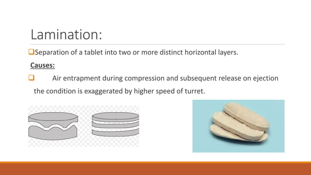 Tablets Manufacturing Problems | PPTX