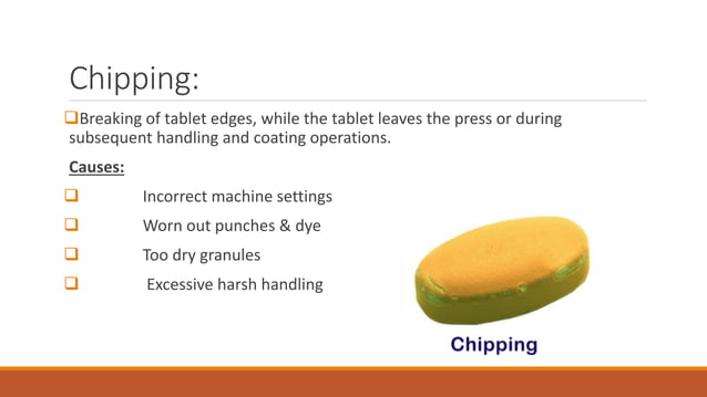 Tablets Manufacturing Problems | PPTX