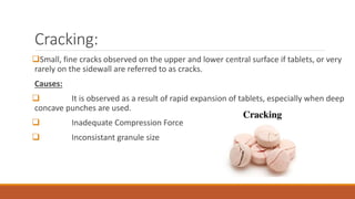 Tablets Manufacturing Problems | PPTX