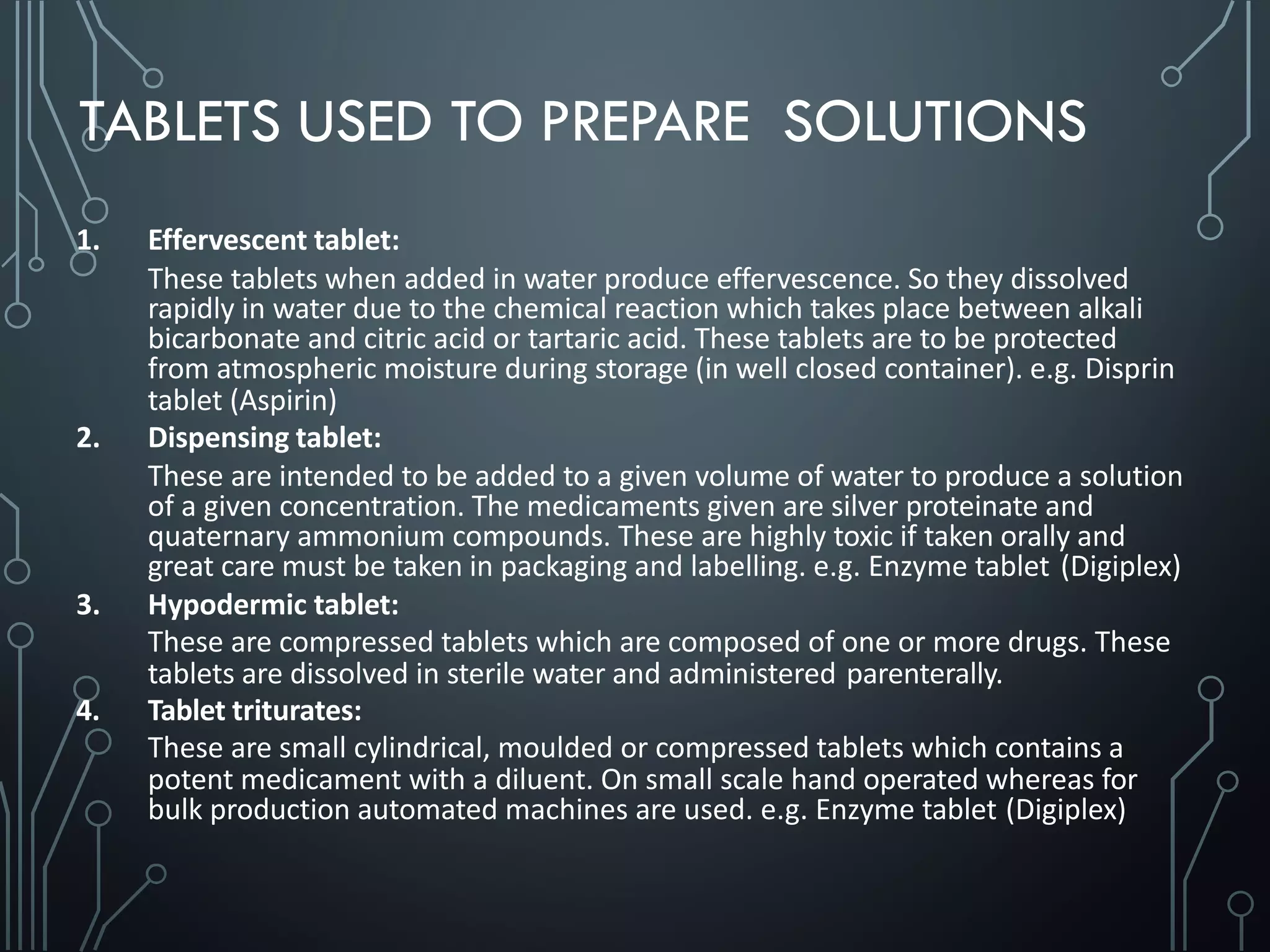 Tablet dosage form | PDF | Dental Health | Diseases and Conditions